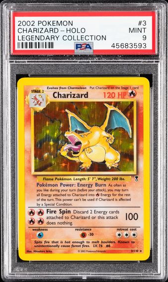 2002 #3 Charizard-Holo PSA 9 Legendary Collection Pokemon - Collector Crypt